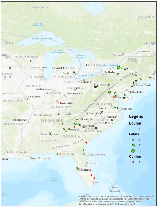 US rabies map: 2017 | Worms & Germs Blog