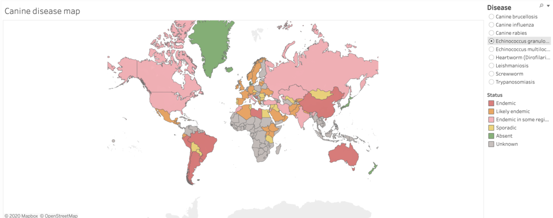 International Canine Infectious Disease Map | Worms & Germs Blog